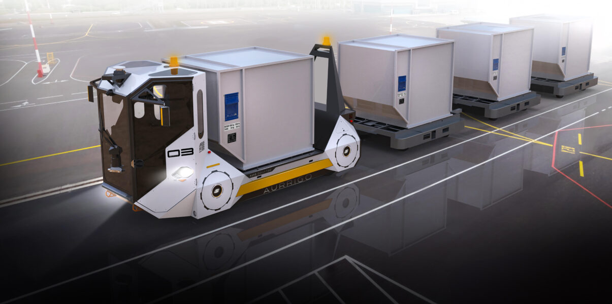 AUrrigo Auto Dolly Tug Autonomous Electric Baggage Vehicle - Payload Asia