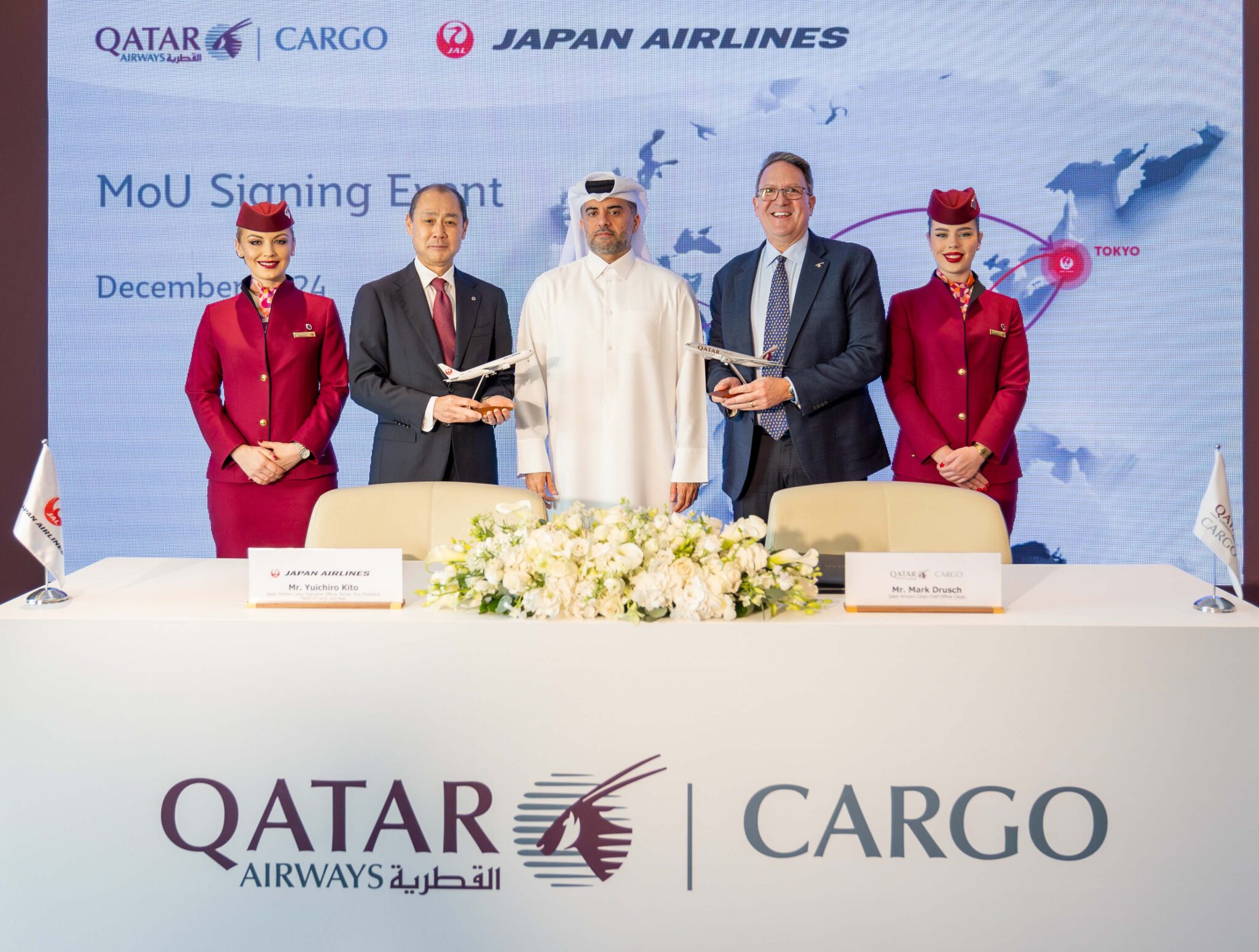 Qatar Airways Cargo and Japan Airlines Sign MOU to strengthen airline ...