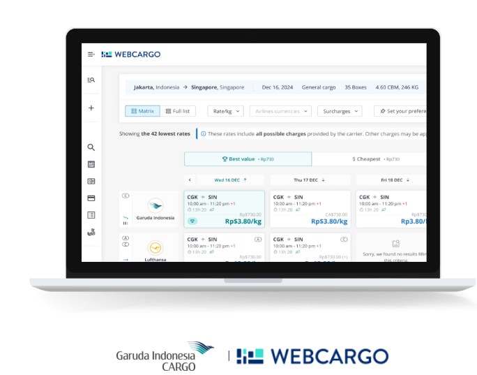 Garuda Indonesia goes digital: Air Cargo capacity now available exclusively on WebCargo by ...
